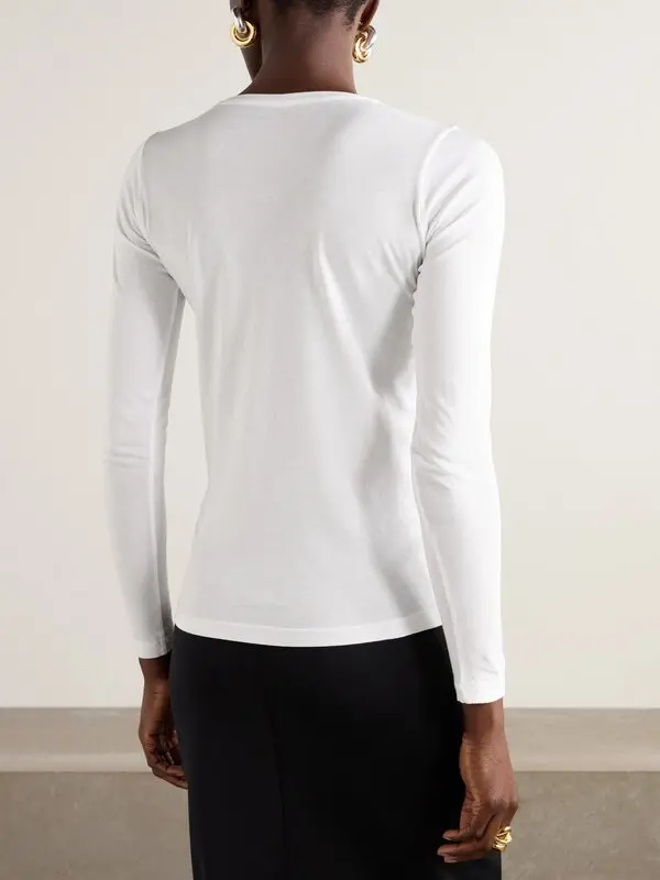 Another Tomorrow Organic Cotton-jersey T-shirt