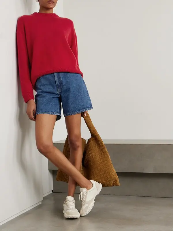 ANINE BING Kat Organic Denim Shorts