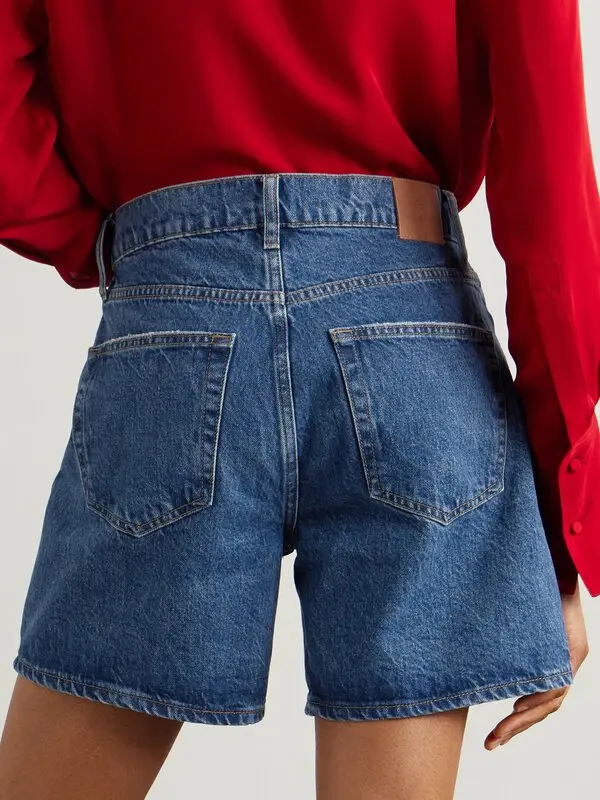 ANINE BING Kat Organic Denim Shorts