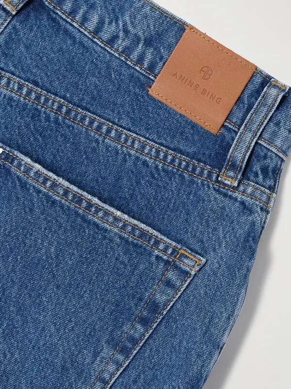 ANINE BING Kat Organic Denim Shorts