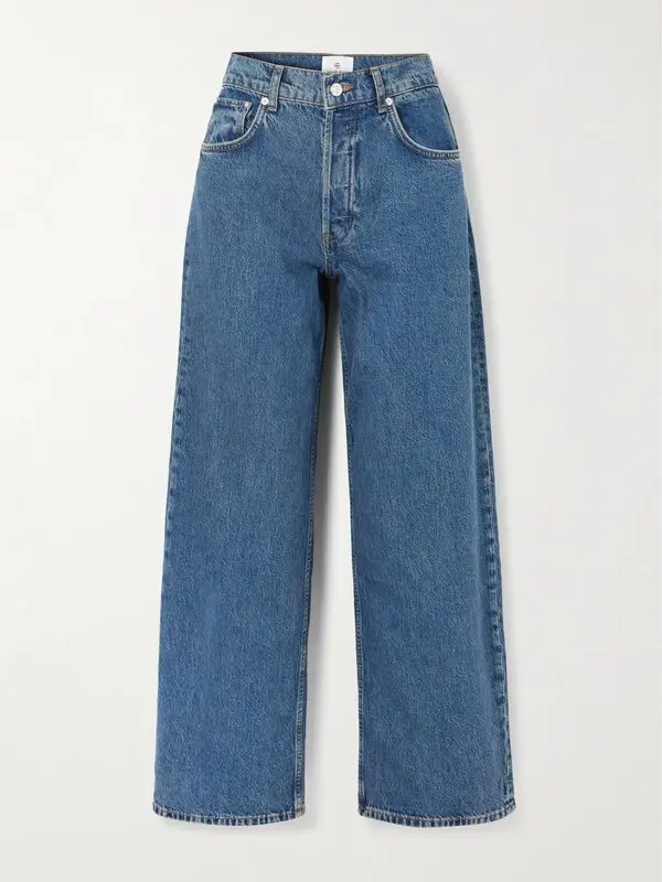 ANINE BING Manon Mid-rise Wide-leg Jeans