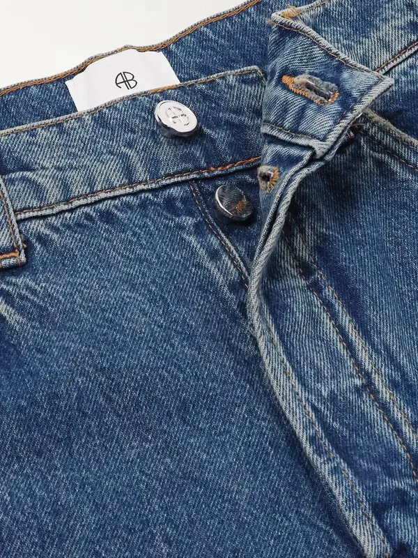 ANINE BING Manon Mid-rise Wide-leg Jeans