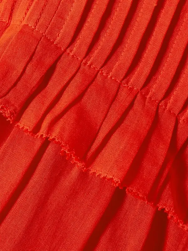 Sea Zora Pleated Ramie Midi Dress