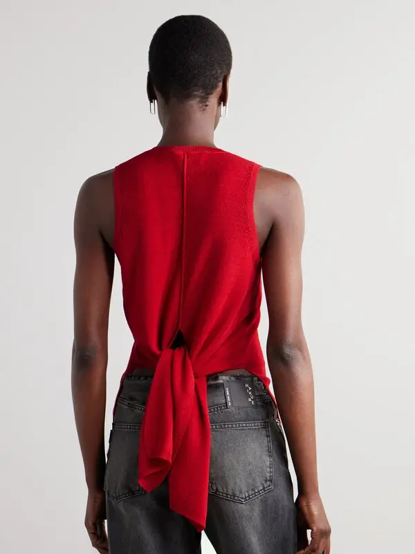Proenza Schouler White Label Heyde Draped Linen-blend Tank