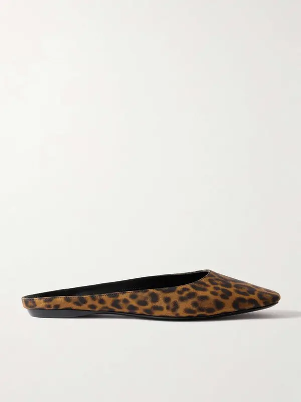 Saint Laurent Lido Leopard-print Slippers - Leopard Print