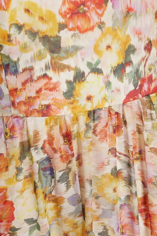 MIKAEL AGHAL Floral-print Voile Maxi Dress