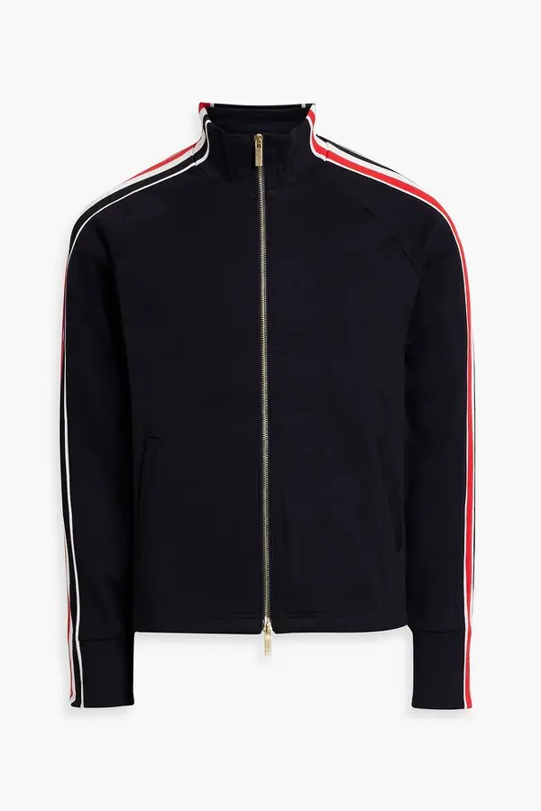 Thom Browne Striped Cotton-jersey Track Jacket - Midnight Blue