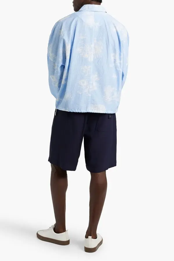 Jacquemus Criollo Printed Seersucker Shirt - Light Blue