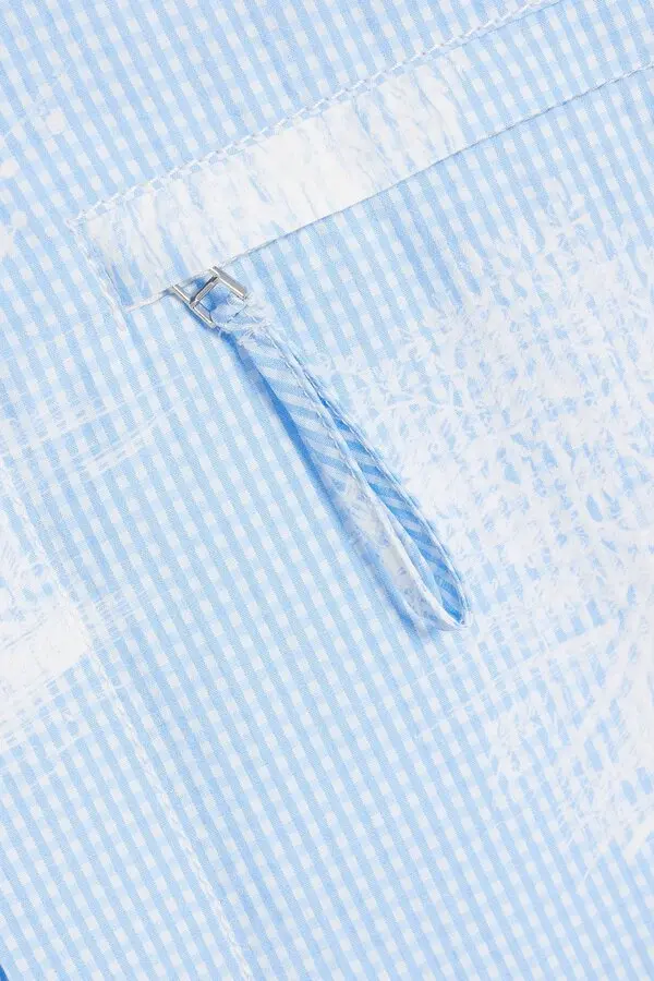 Jacquemus Criollo Printed Seersucker Shirt - Light Blue