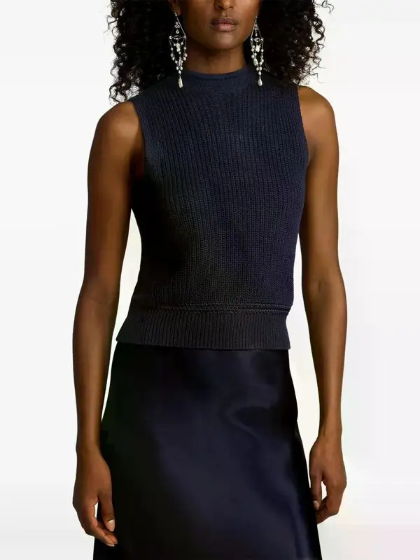 Ralph Lauren Ribbed-knit Top - Blue