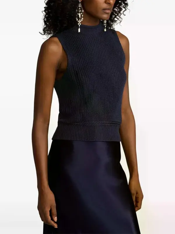 Ralph Lauren Ribbed-knit Top - Blue
