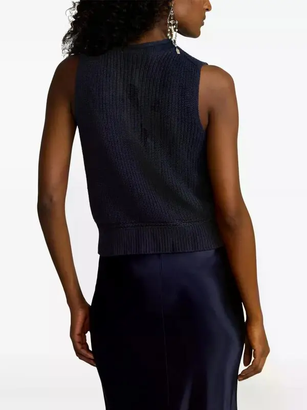 Ralph Lauren Ribbed-knit Top - Blue
