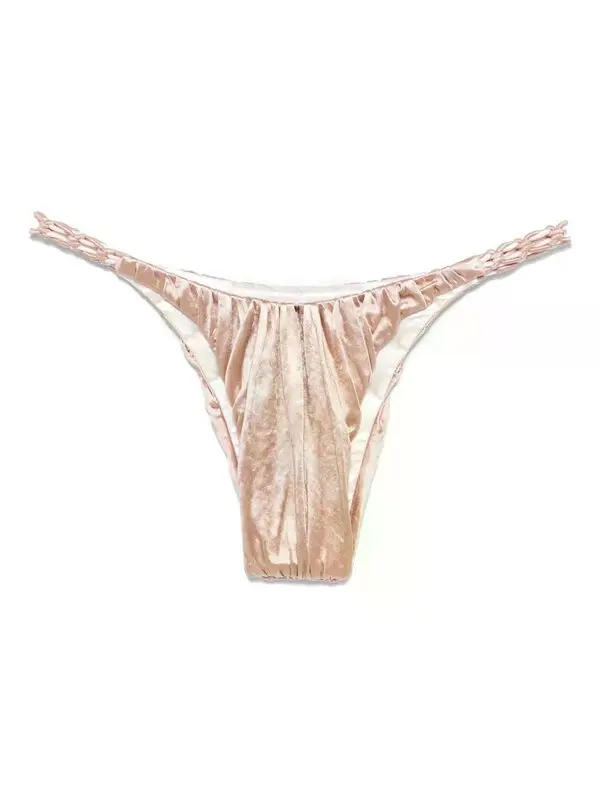 ISA BOULDER Braided-strings Bikini Bottom - Pink
