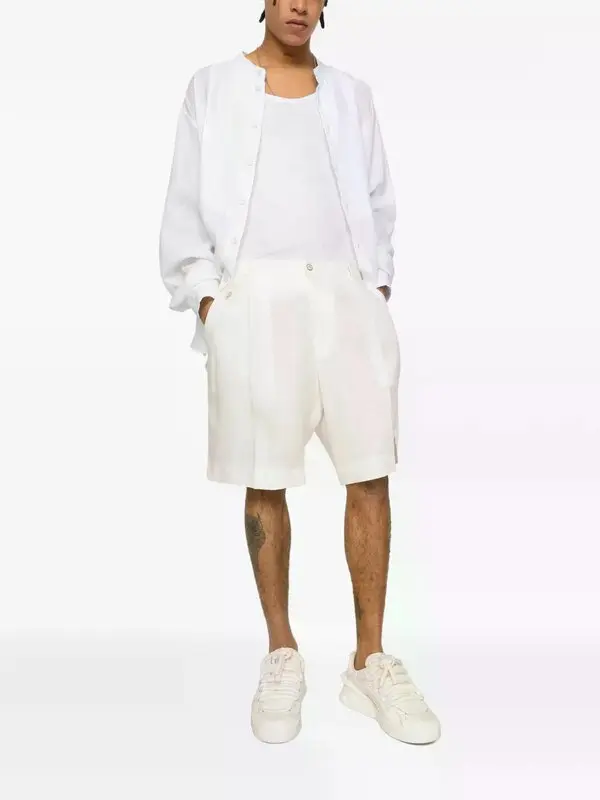 Dolce & Gabbana Linen Bermuda Shorts - White