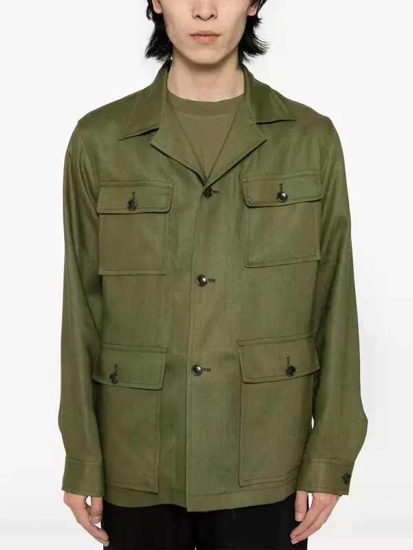 Tagliatore Linen Shirt Jacket