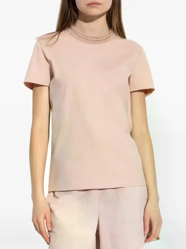 Moncler Crochet-detail Cotton T-shirt