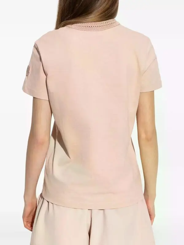 Moncler Crochet-detail Cotton T-shirt