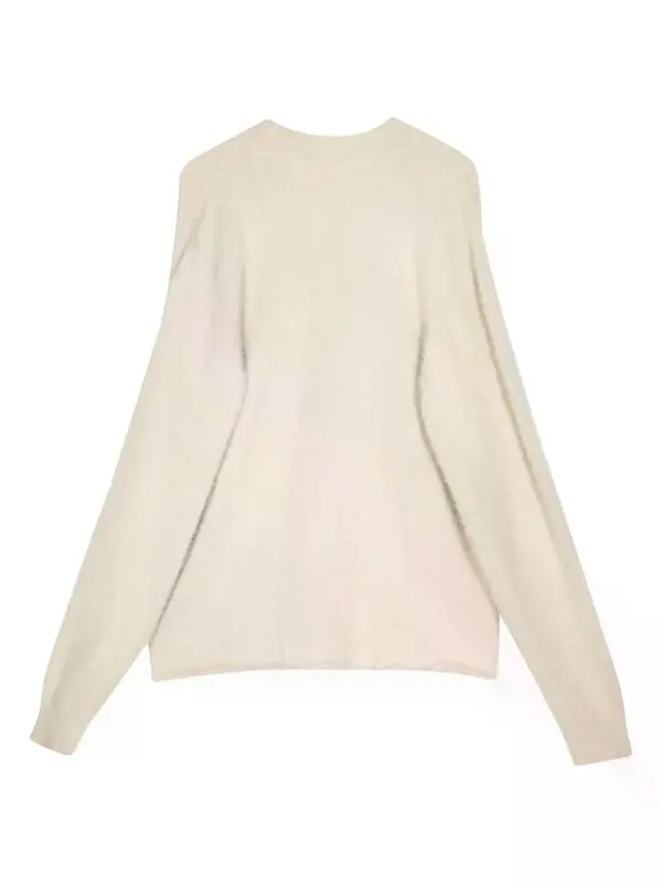 Wood Wood V-neck Knit Cardigan - Neutrals