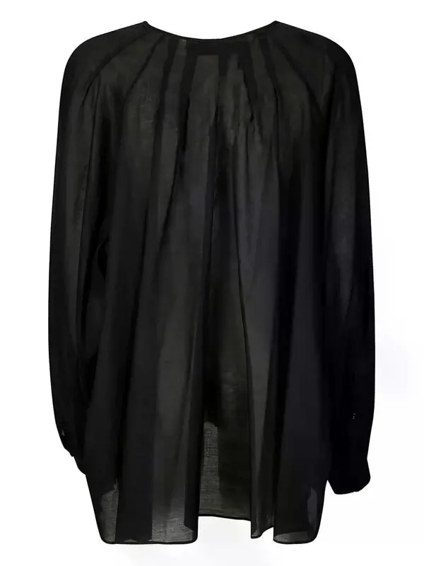THELATEST Collarless Shirt - Black