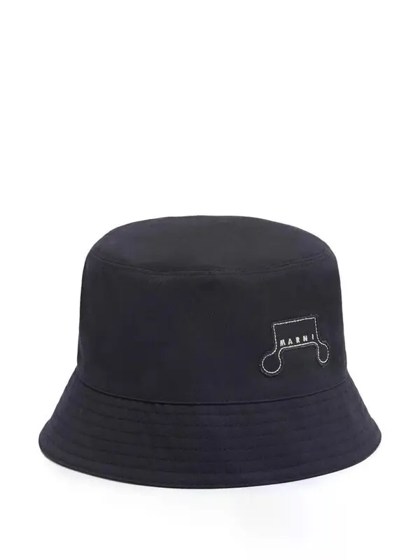Marni Logo-appliqué Bucket Hat - Blue