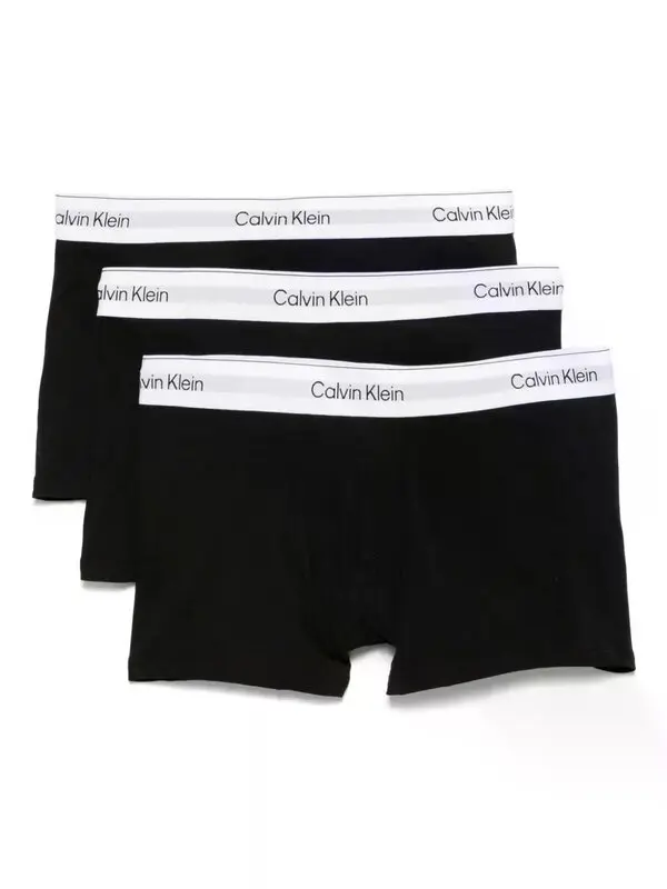 Calvin Klein Logo-waistband Boxers - Black
