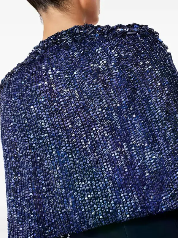Jenny Packham Mina Sequined Jacket - Blue