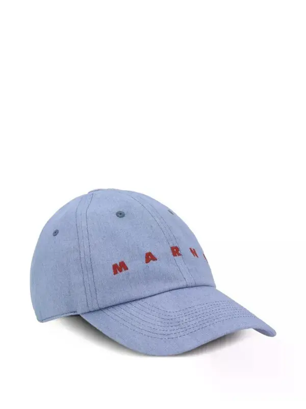 Marni Cotton Baseball Cap - Blue