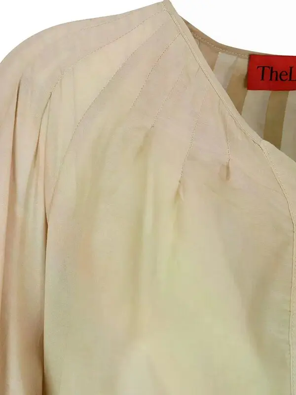 THELATEST Collarless Shirt - Neutrals