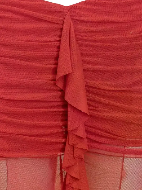 DE LA VALI Tiramisu Skirt - Red