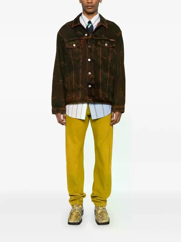 Martine Rose Oversized Denim Jacket - Orange