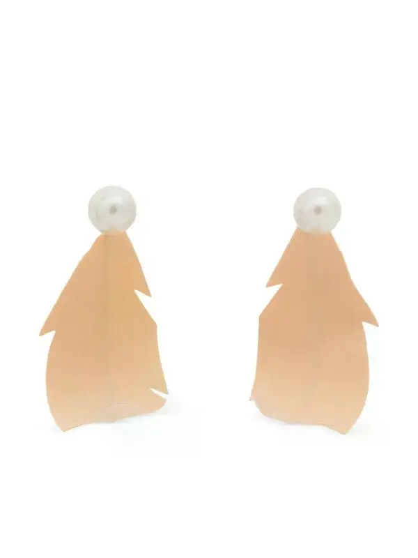 Marni Feather Earrings - Silver