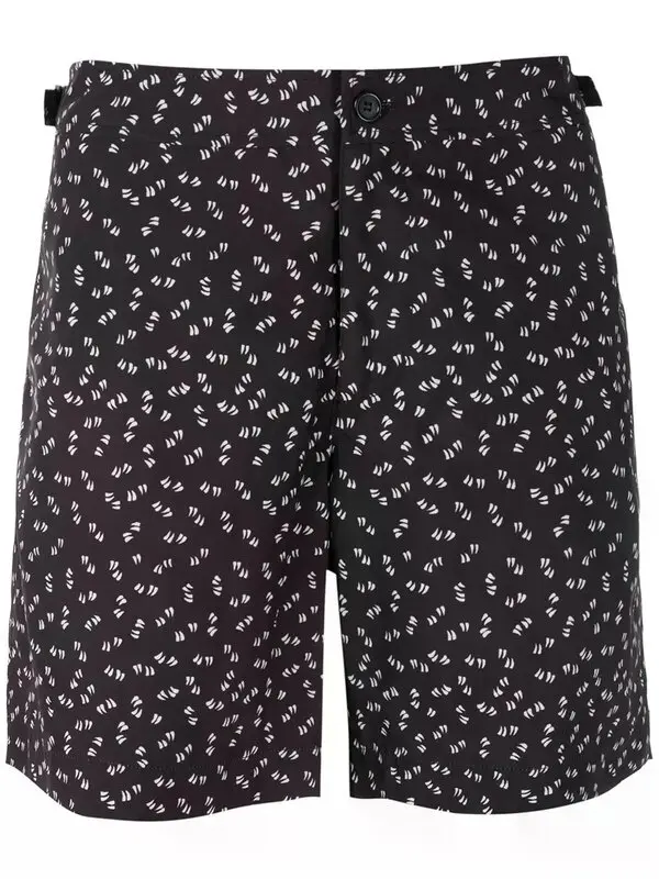 Dolce & Gabbana All-over Print Swim Shorts - Black