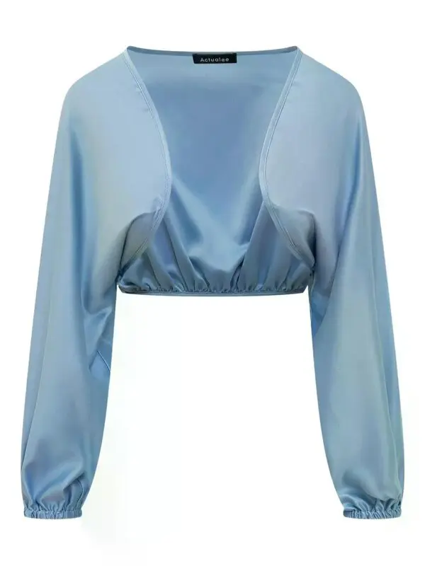 ACTUALEE Satin Shirt - Blue