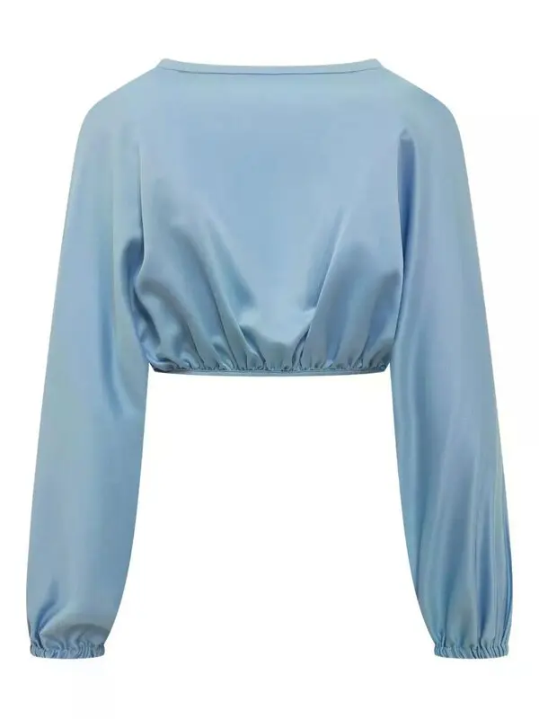 ACTUALEE Satin Shirt - Blue