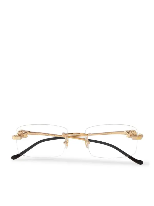 CARTIER Panthère Rimless Optical Glasses - Gold