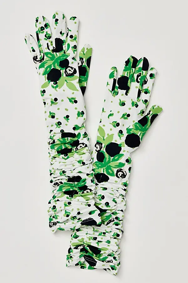Anna Sui Printed Gloves - Black