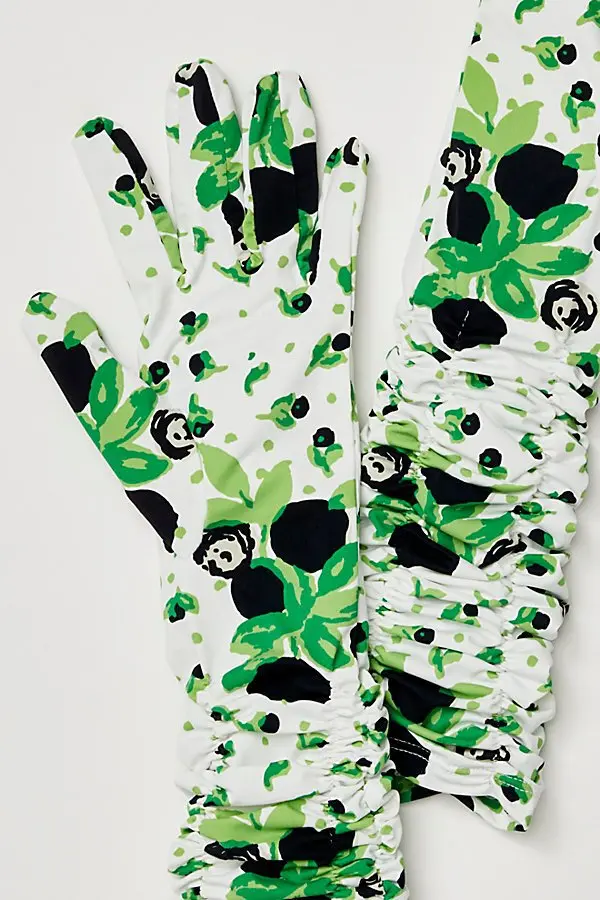 Anna Sui Printed Gloves - Black