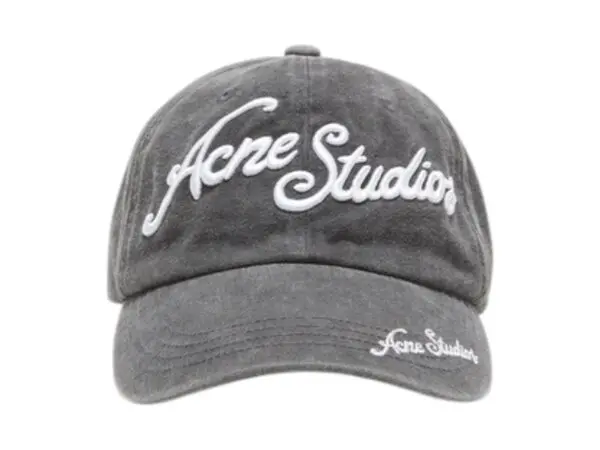 Acne Studios Logo Baseball Cap - Black