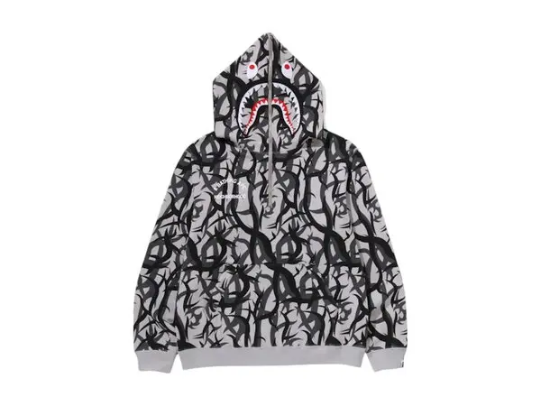 A BATHING APE Trial Camo Two Face Half Zip Pullover Hoodie
