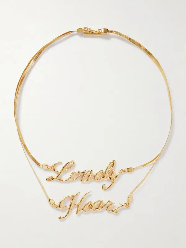 JIL SANDER Lonely Heart -tone Necklace - Gold