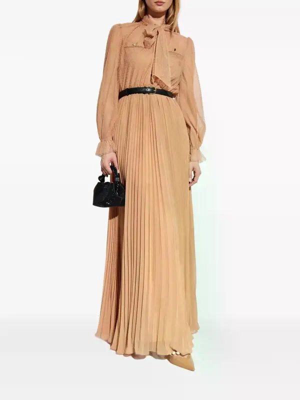 SELF-PORTRAIT Long-sleeved Maxi Dress