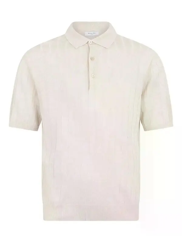 Boglioli Ribbed Polo Shirt - Neutrals