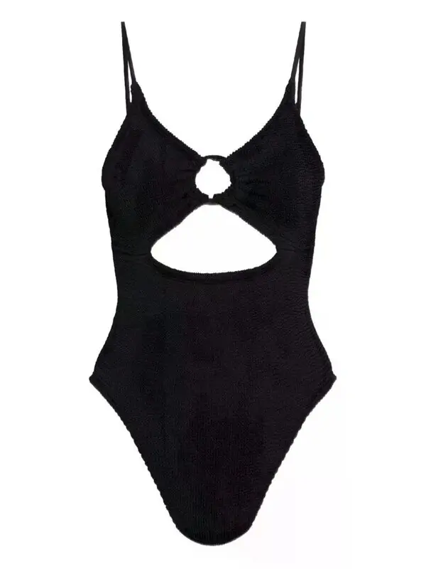 Hunza G Textured One-piece Swimsuit - Black