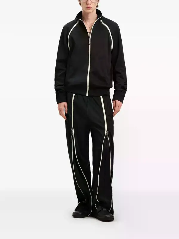 Palm Angels Contrast-trim Track Jacket - Black