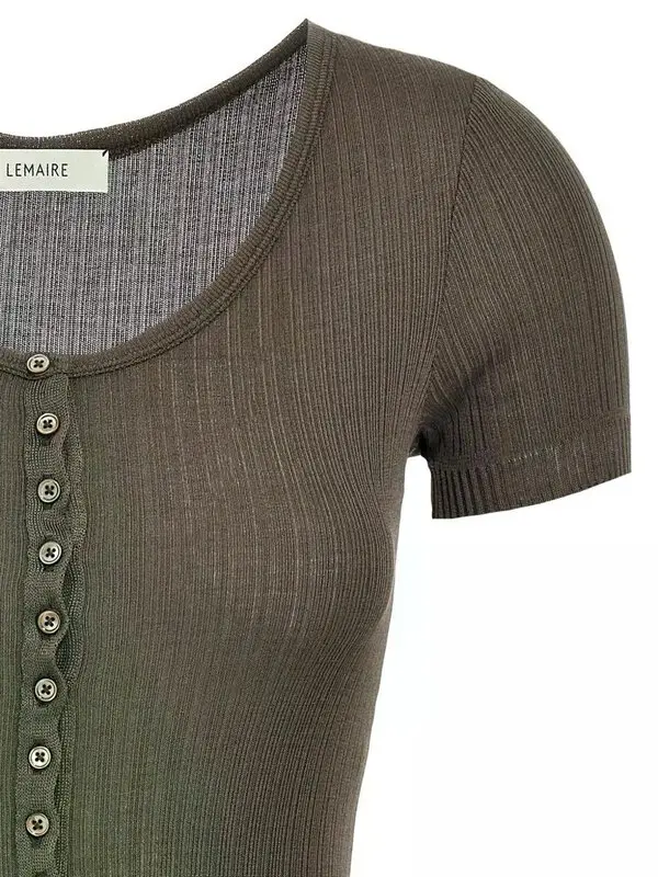 LEMAIRE Ribbed-knit Body - Brown