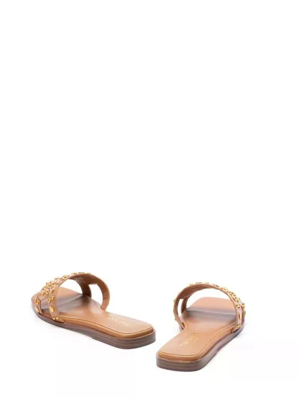 TWINSET Studded Leather Slides