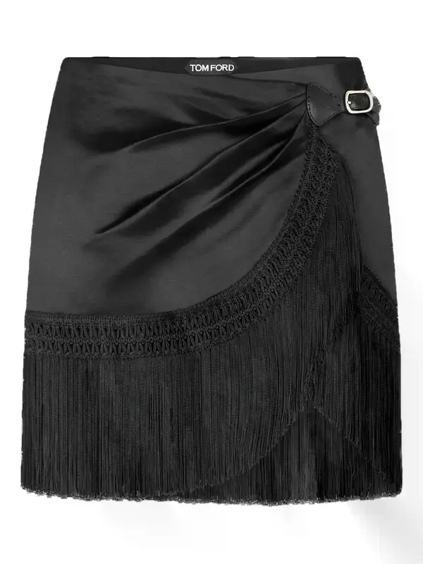 TOM FORD Fringe-detail Mini Skirt - Black
