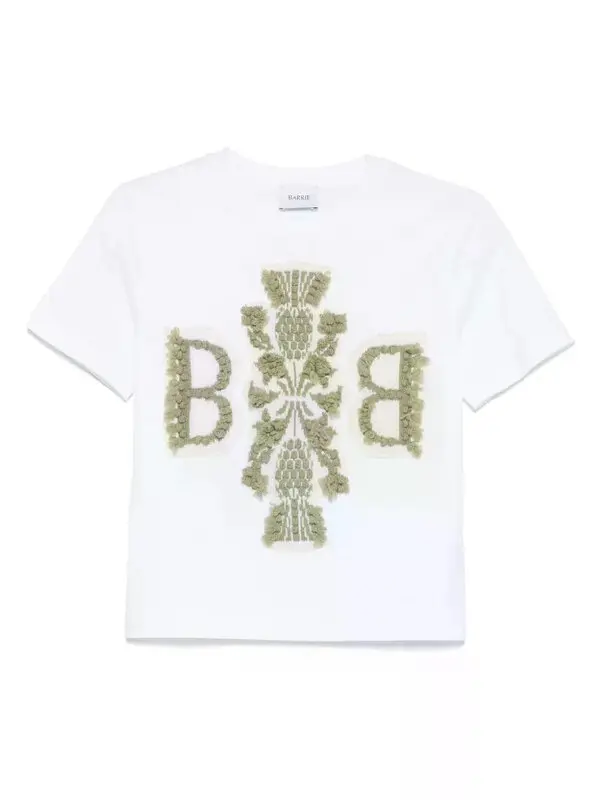 BARRIE Logo-embroidered T-shirt - White