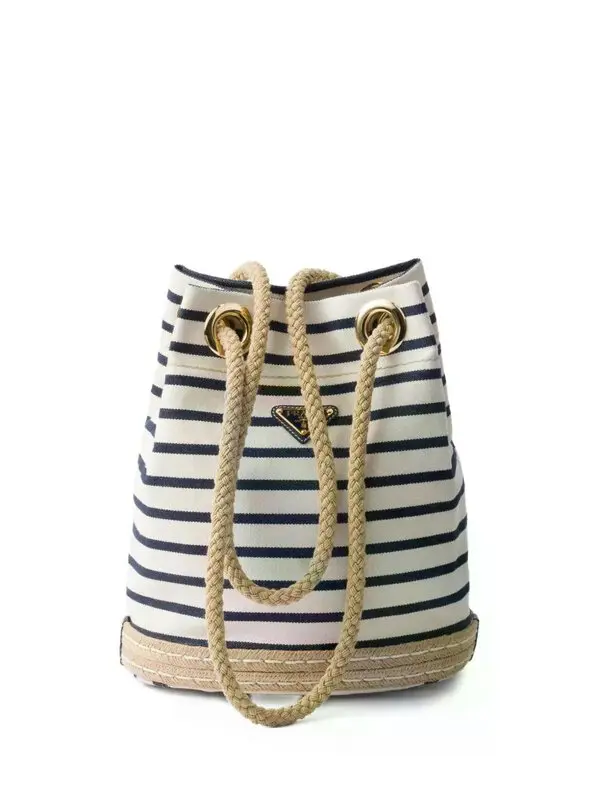 Prada Small Mariner Bucket Bag - White