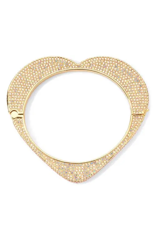 Kurt Geiger Pavé Crystal Heart Bangle Bracelet - Pink